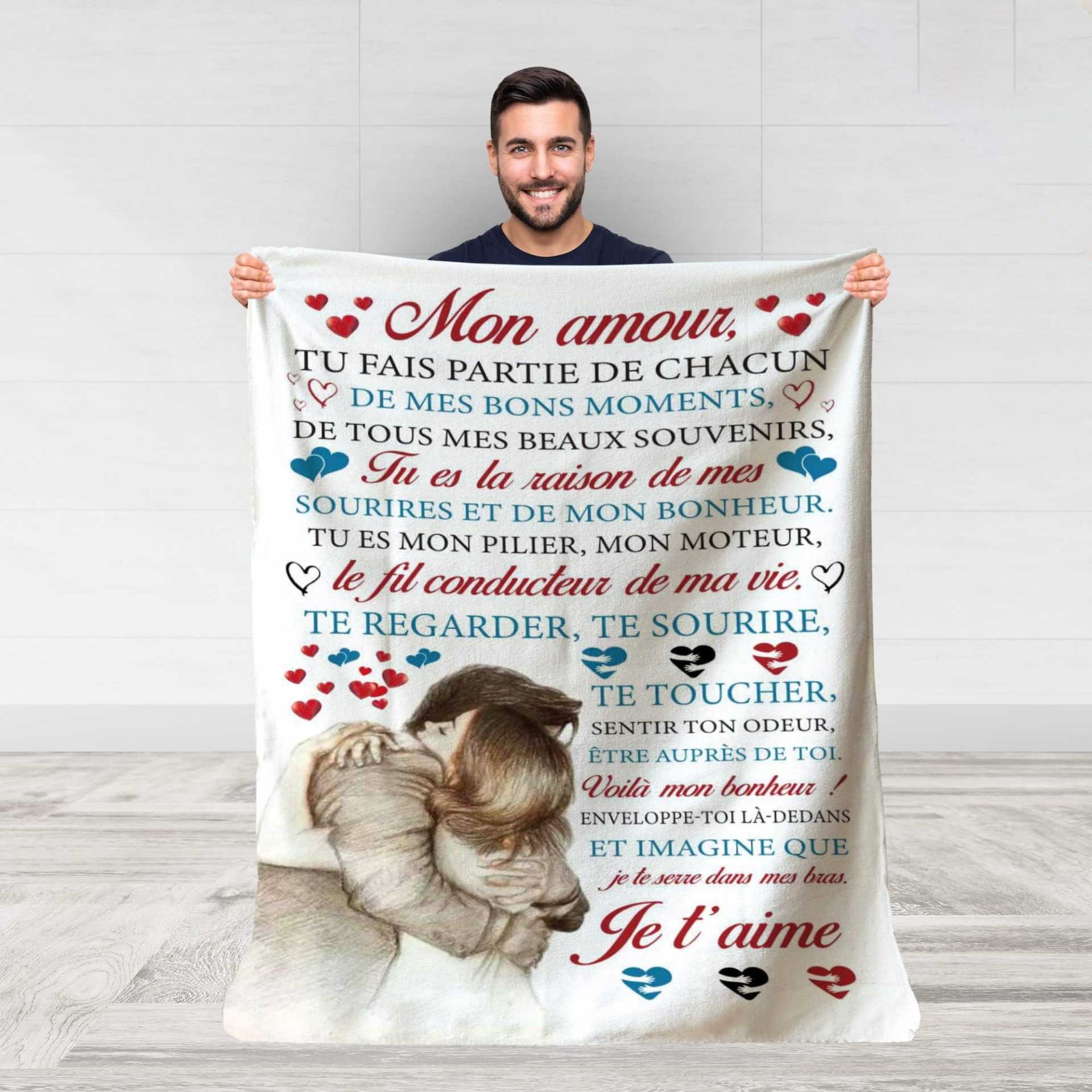 Plaid personnalisé Doux Polaire pour Offrir à Son Amour Idée Cadeau ...