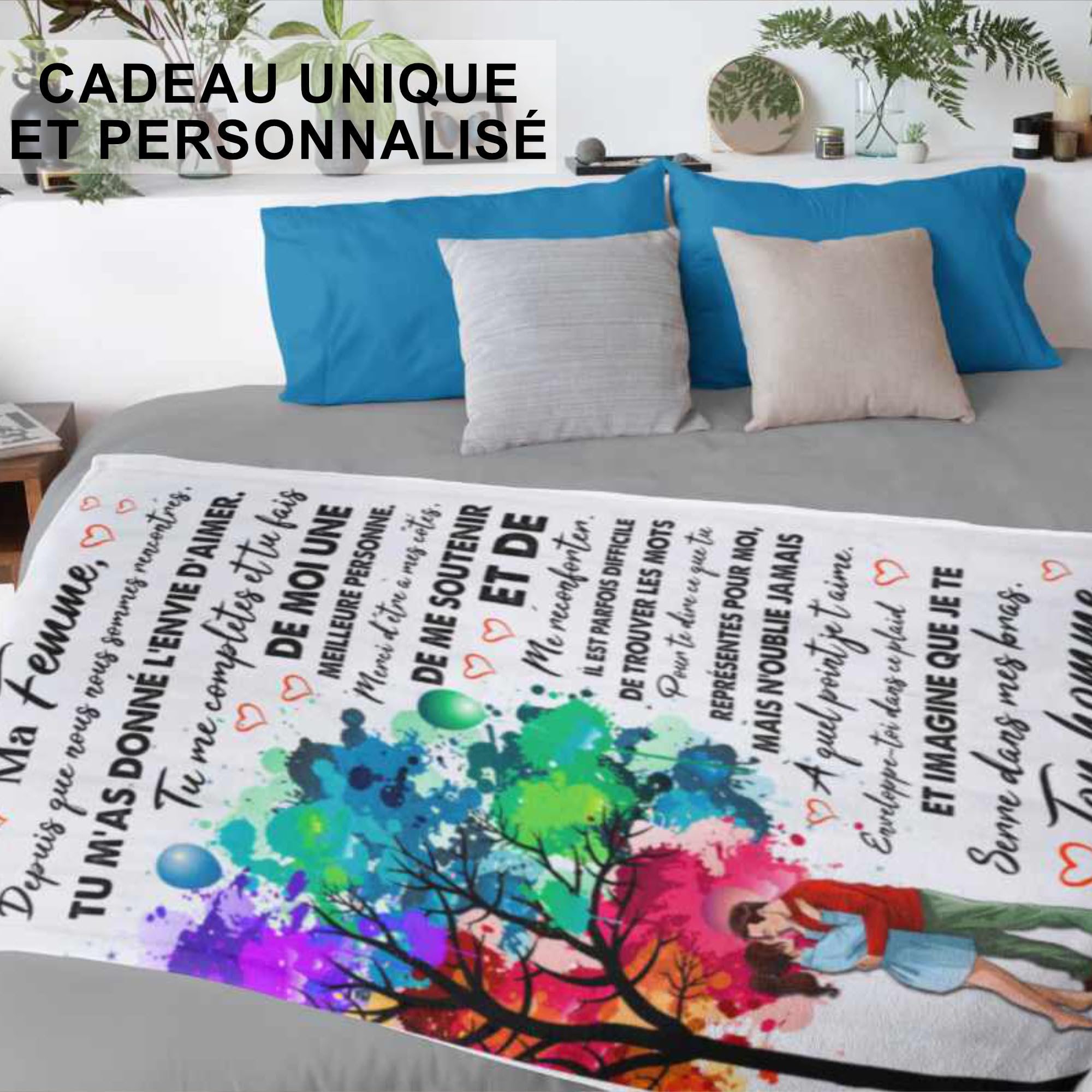 Plaid personnalisé Doux pour Offrir à sa Femme | Idée Cadeau Insolite ...